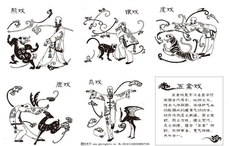 Five-Animal Play and the Five-Elements Five-Zang Theory | Yang-Sheng.com